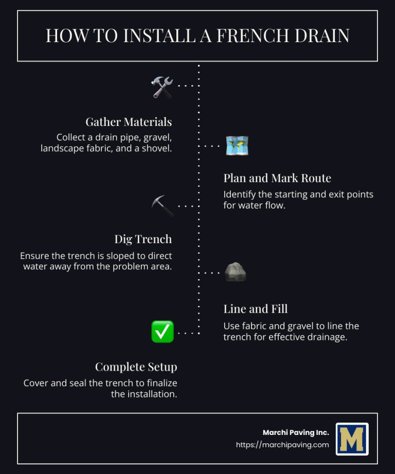 Install A French Drain: Top 5 Proven, Stress-Free Tips - Marchi Paving ...