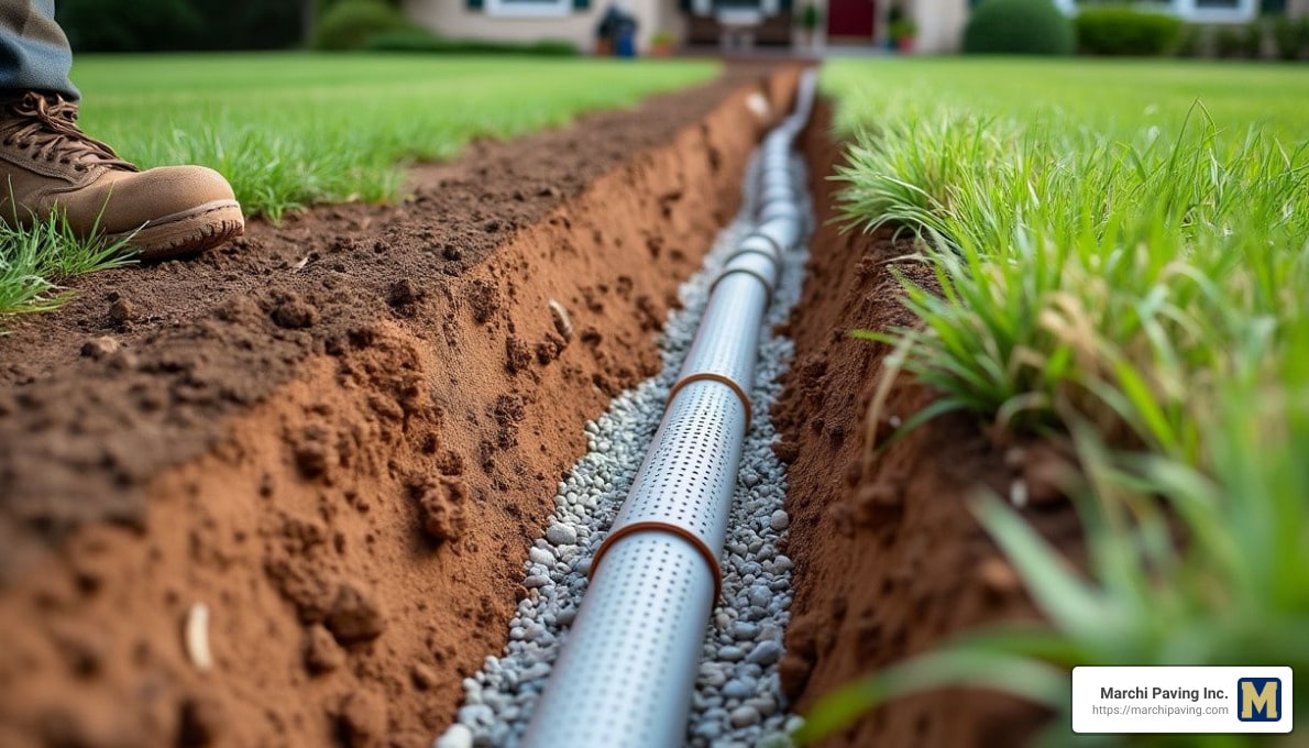 Build French Drain: 7 Proven Secrets For Success 2024 - Marchi Paving ...