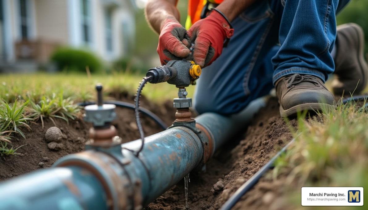 Main Water Line Repair Cost Top 5 Shocking Facts 2025 Marchi Paving